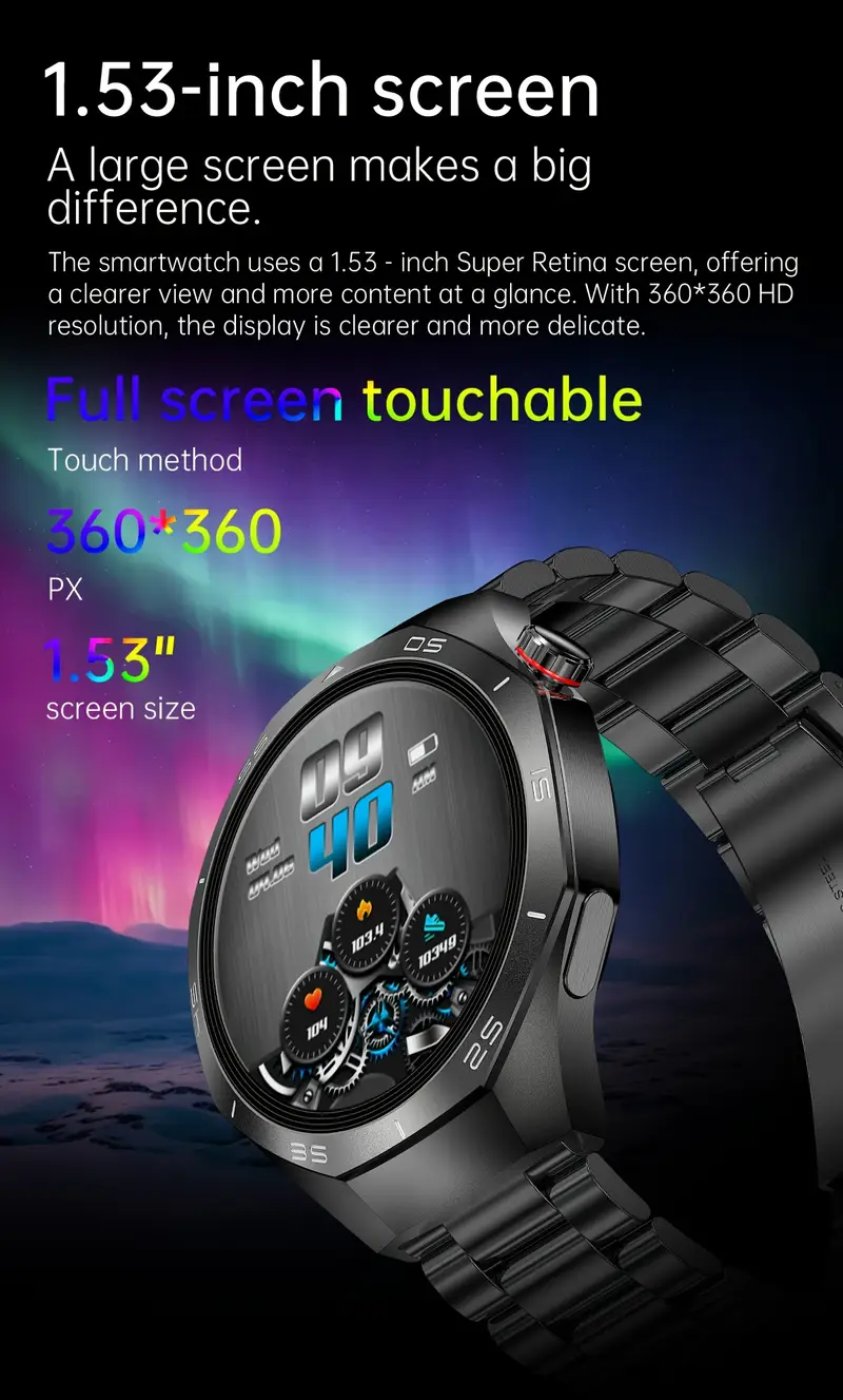 Icwatch GT5 Pro Sports Smart Watch 1.52inch HD Bluetooth Call NFC ...