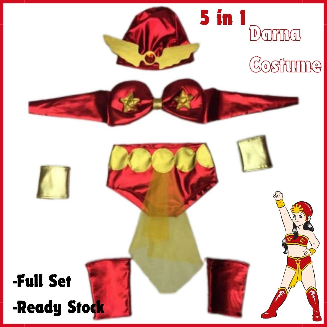 Darna 5 in 1 Set Costume For kids(6months-6yrs old) | Shopee Philippines
