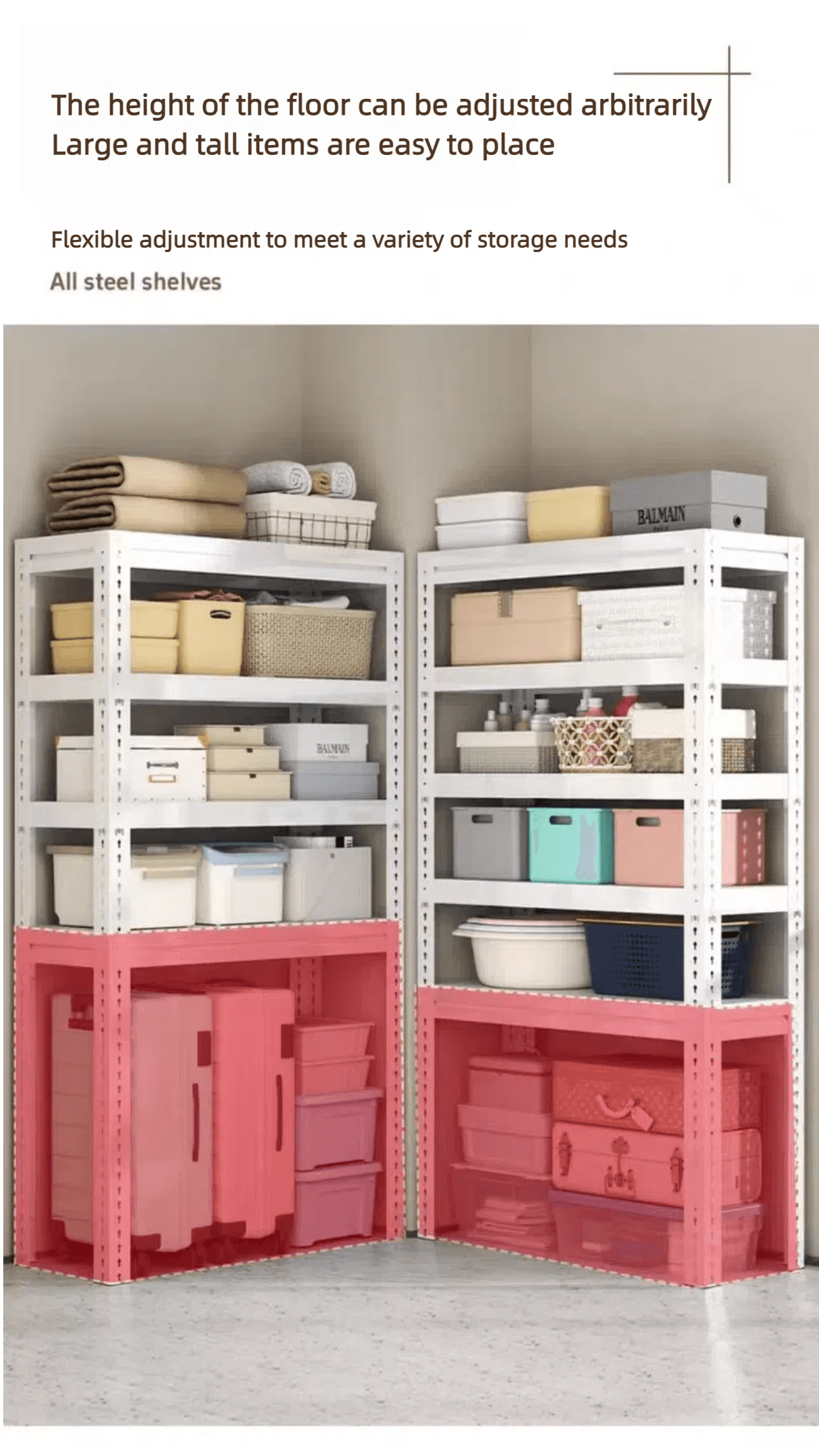 【100% Metal】6layer Metal Rack Steel Rack Goods Storage Shelf Heavy Duty ...