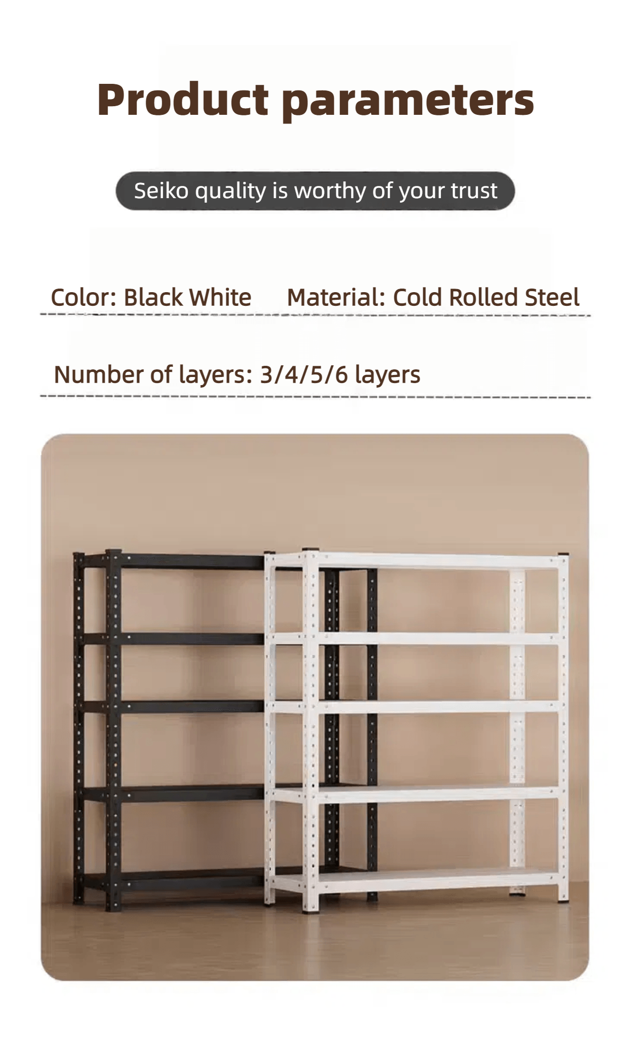 【100% Metal】6layer Metal Rack Steel Rack Goods Storage Shelf Heavy Duty ...