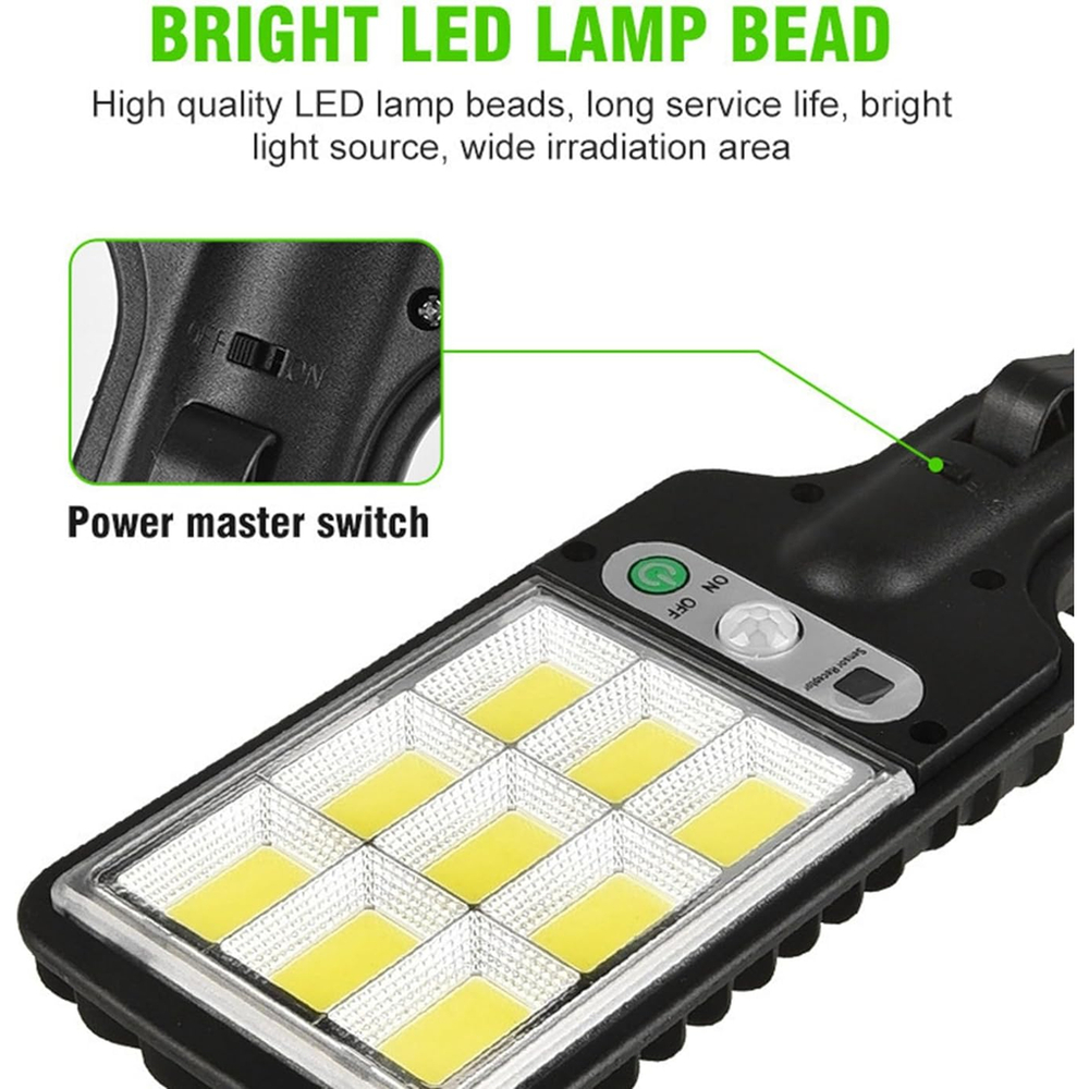 Luxy 108 COB Solar Street Light Outdoor Waterproof 300W Motion Sensor ...