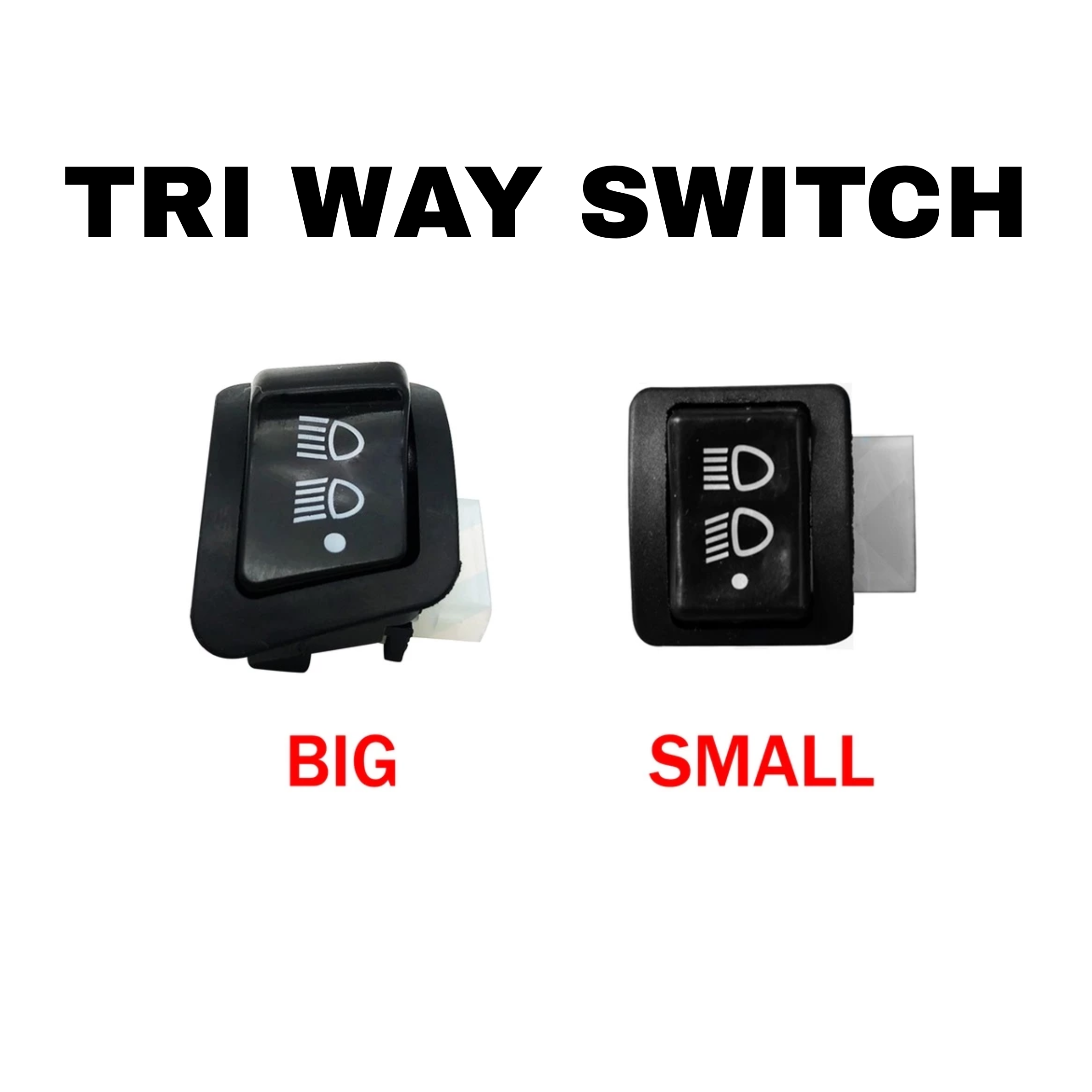 TRI-SWITCH / TRI WAY SWITCH FOR HONDA AND SUZUKI HI / LOW SWITCH SMALL ...