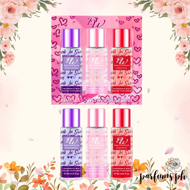 DW 3in1 Perfume Set Perfume for Women Long Lasting Body Mist 60mL*3 ...