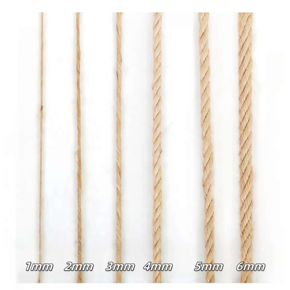 50m DIY Cat Scratcher Rope Jute Rope Twisted Sisal Rope Replacement Cat ...