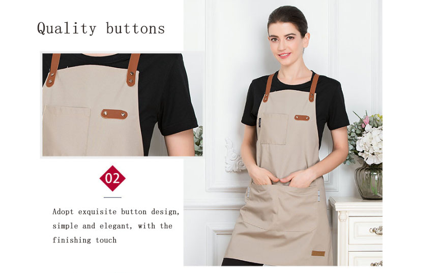 Barista apron canvas belt strap coffee bar waiter overalls denim thick ...