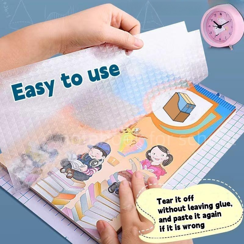 10 sheets Self-adhesive Book Wrapper transparent self-adhesive ...