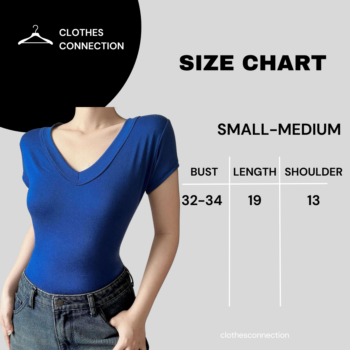 V-neck Top for Women Short Sleeve T-Shirt Basic Body Hugging Top Double ...