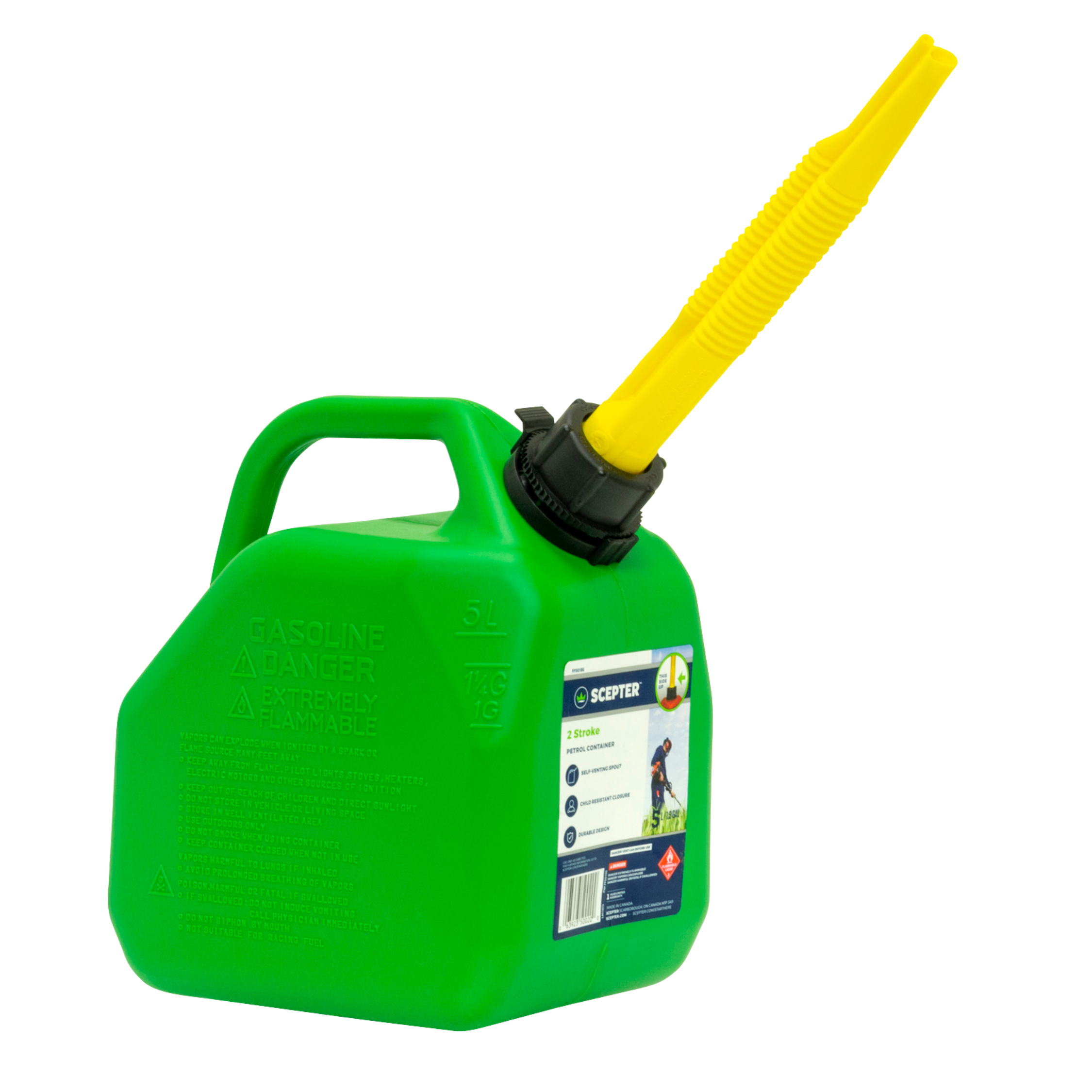 Gasoline Container Two Stroke Green 5L/JERRY CAN (HDPE MATERIAL ...