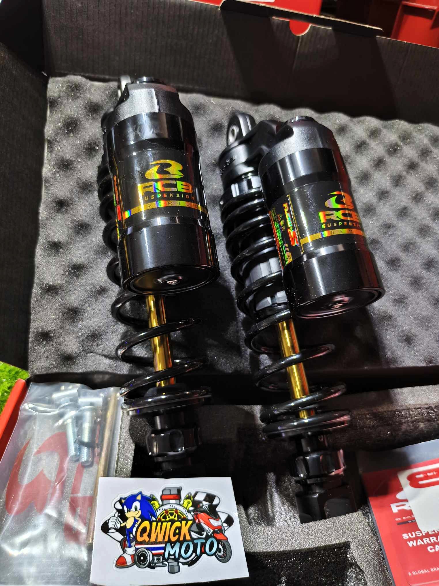 RCB Flow-S Suspension 305mm Premium Black for Aerox v1 v2/ Nmax v2 v3 ...