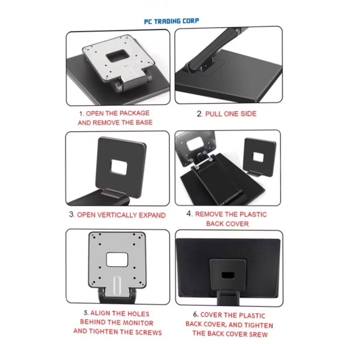 13-27 inch universal computer base monitor stand foldable lift ...