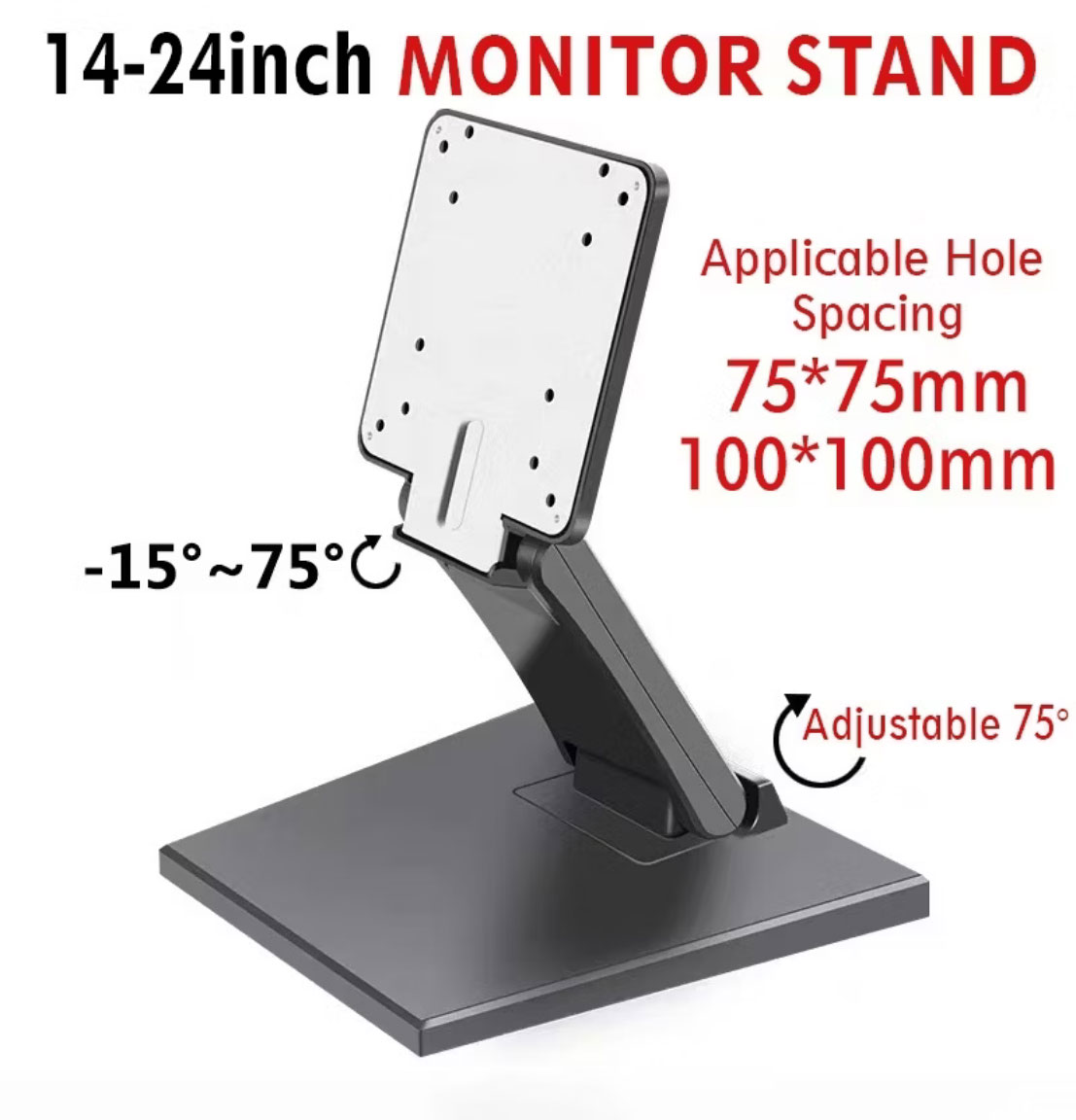 13-27 inch universal computer base monitor stand foldable lift ...
