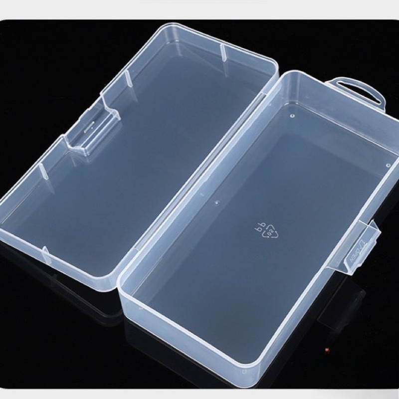 Transparent Rectangular Plastic Storage Box Organizer Stickers Box ...