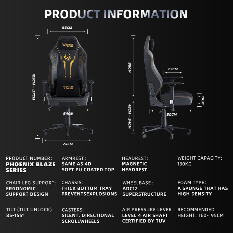 GAMEFORGE Phoenix Blaze Series Ergonomic Gaming Chair | Shopee Philippines