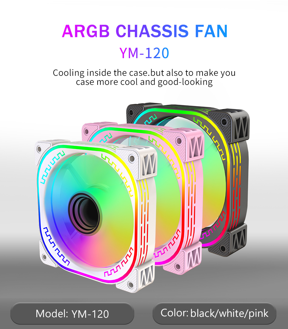 ARGB Sync 6-Pin RGB CPU Cooler Fan | Molex Connector | Desktop Case Fan ...