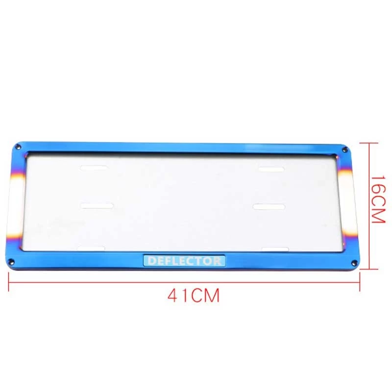 2Pcs License Plate Frame with Cover Chrome Stainless Universal Car ...