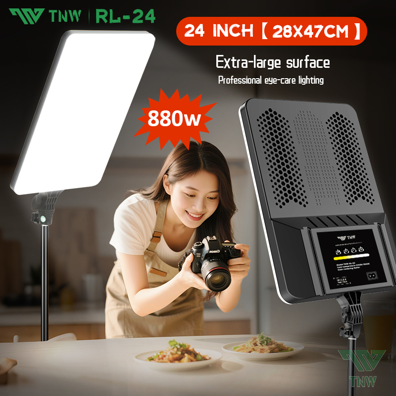 TNW 24Inch LED Video Panel Light Studio Light with Tripod Photography ...