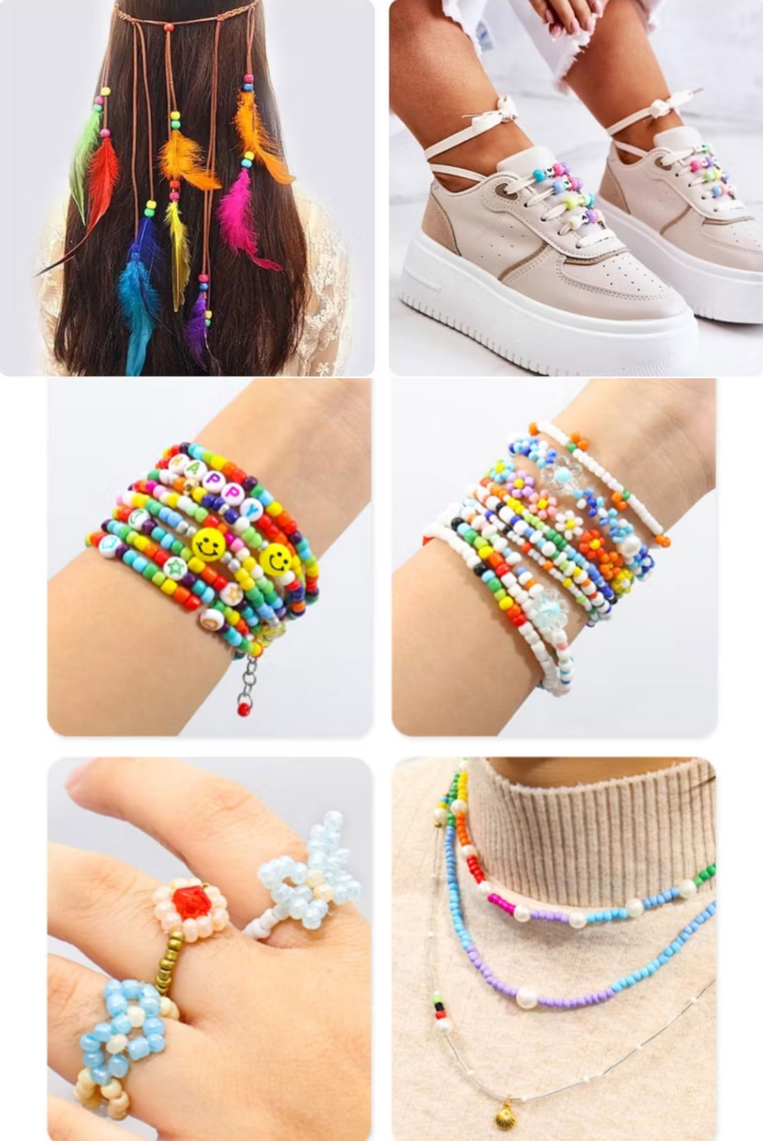 Clay Beads for Bracelets Making Aesthetic Kit with Smiley Face Beads ...