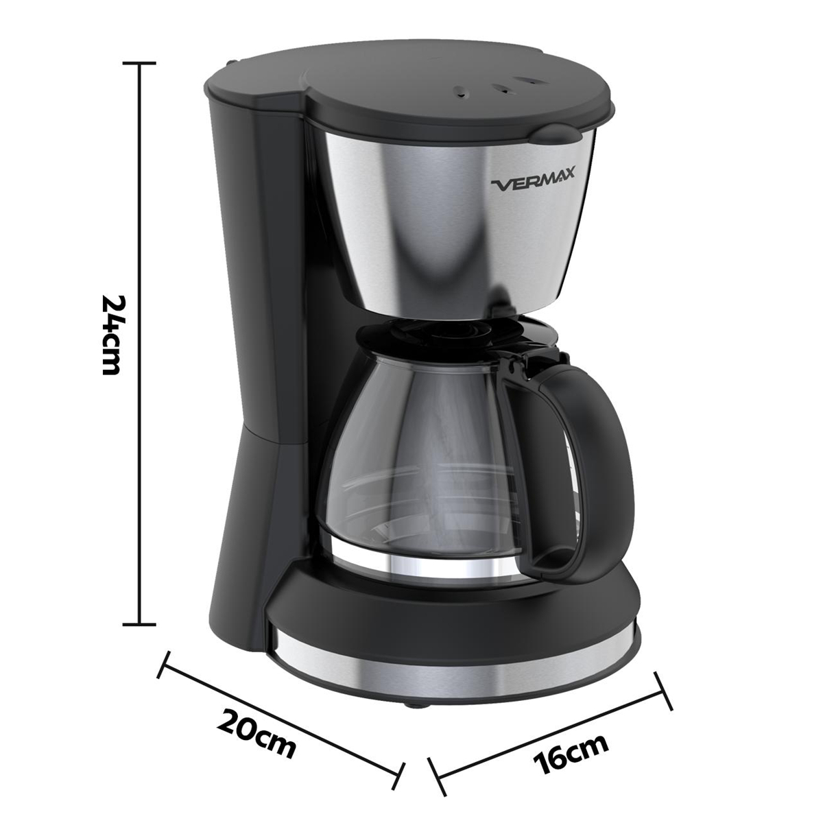 Vermax Coffee Maker 0.7L/0.25L Electric Coffee machine Drip Coffee with ...