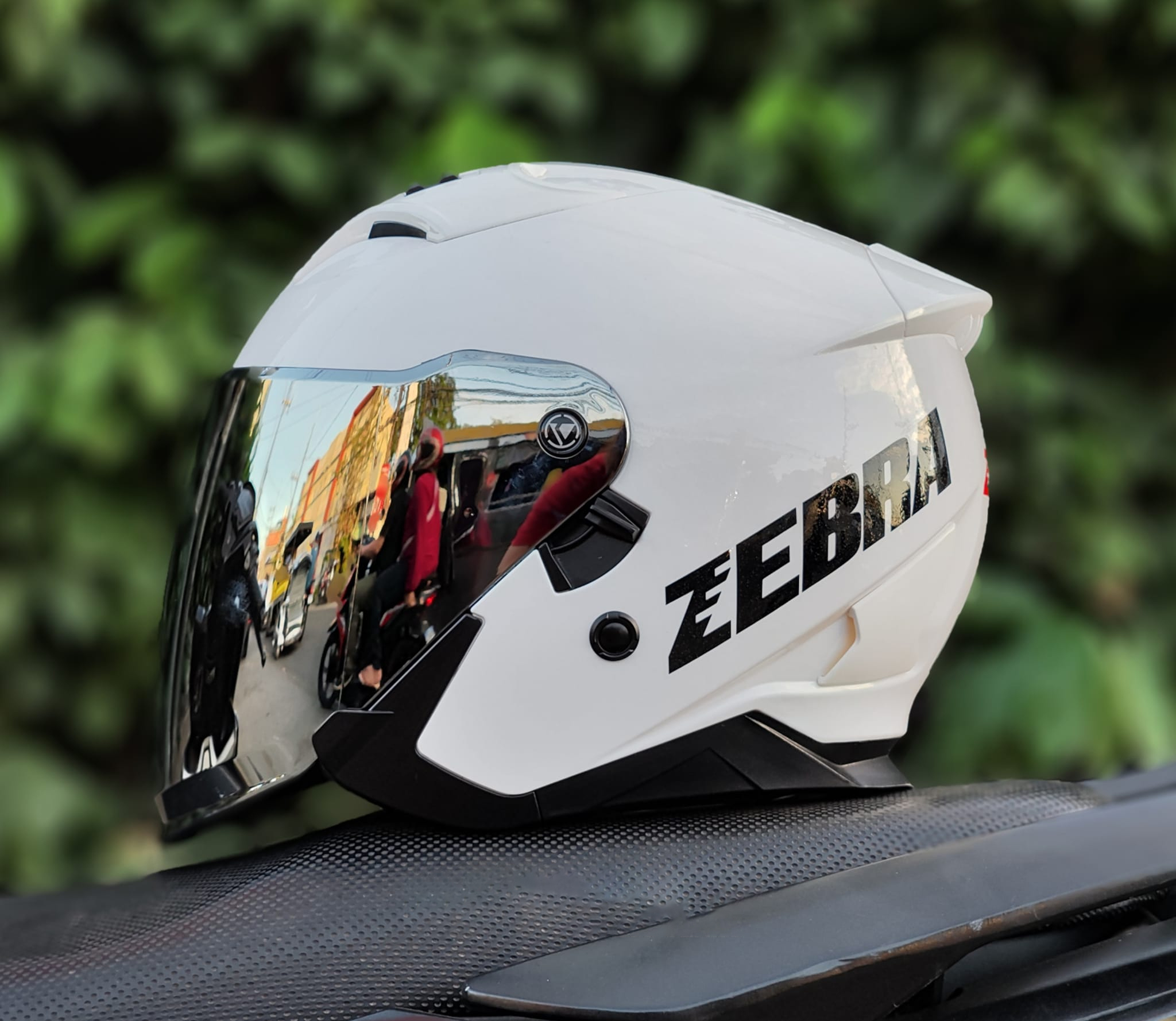 𝟏𝟎𝟎% 𝐋𝐞𝐠𝐢𝐭 ZEBRA YM-902 Half Face Helmet Dual Visor Helmet For ...