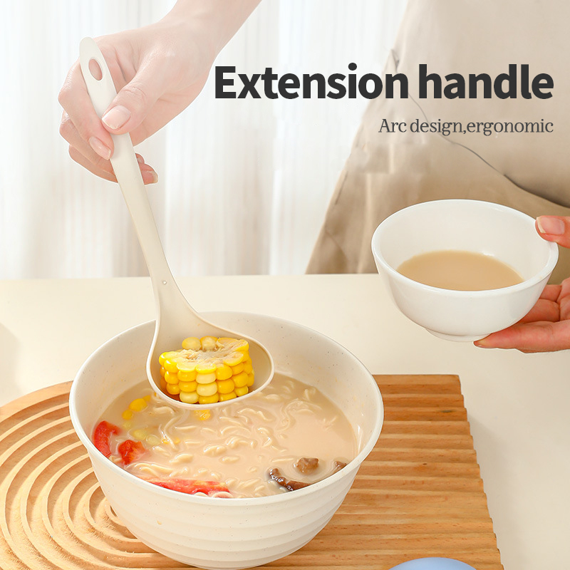 Nipiin Wheat Straw Soup Laddle Nano-level Antibacterial Soup Spoon ...