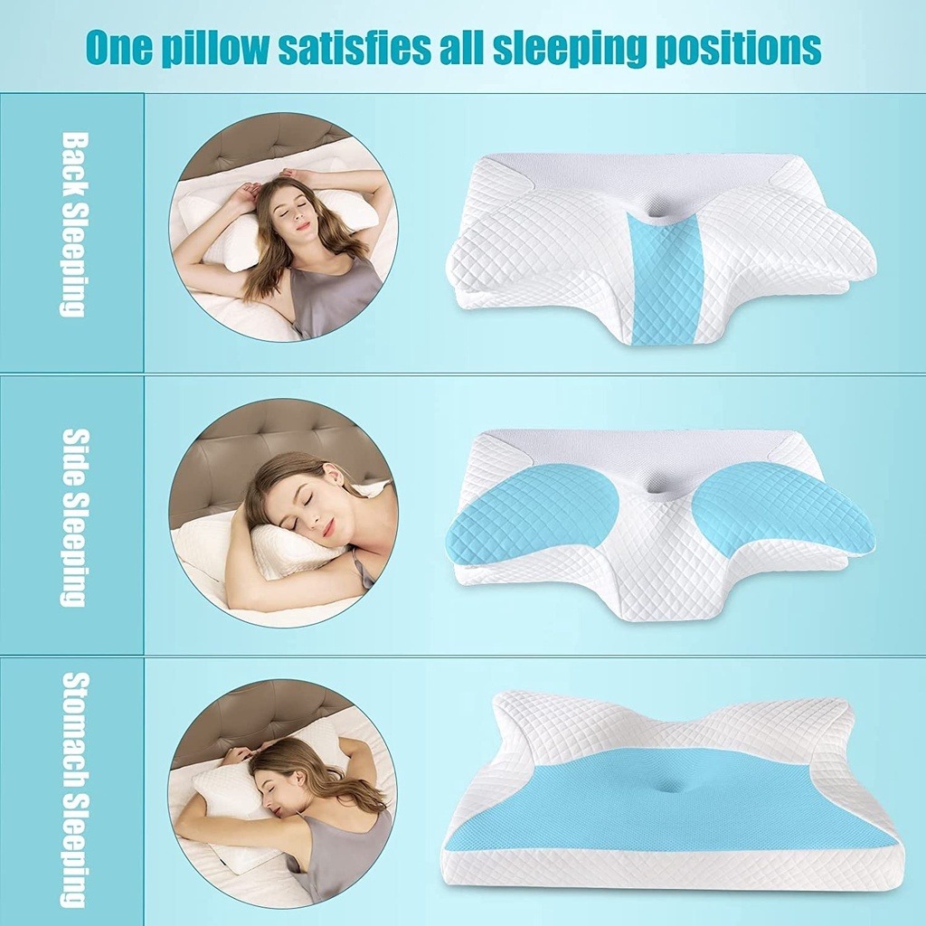 Cervical Pillow Memory Foam Neck Pillows - Contour Side sleeper Pillow ...