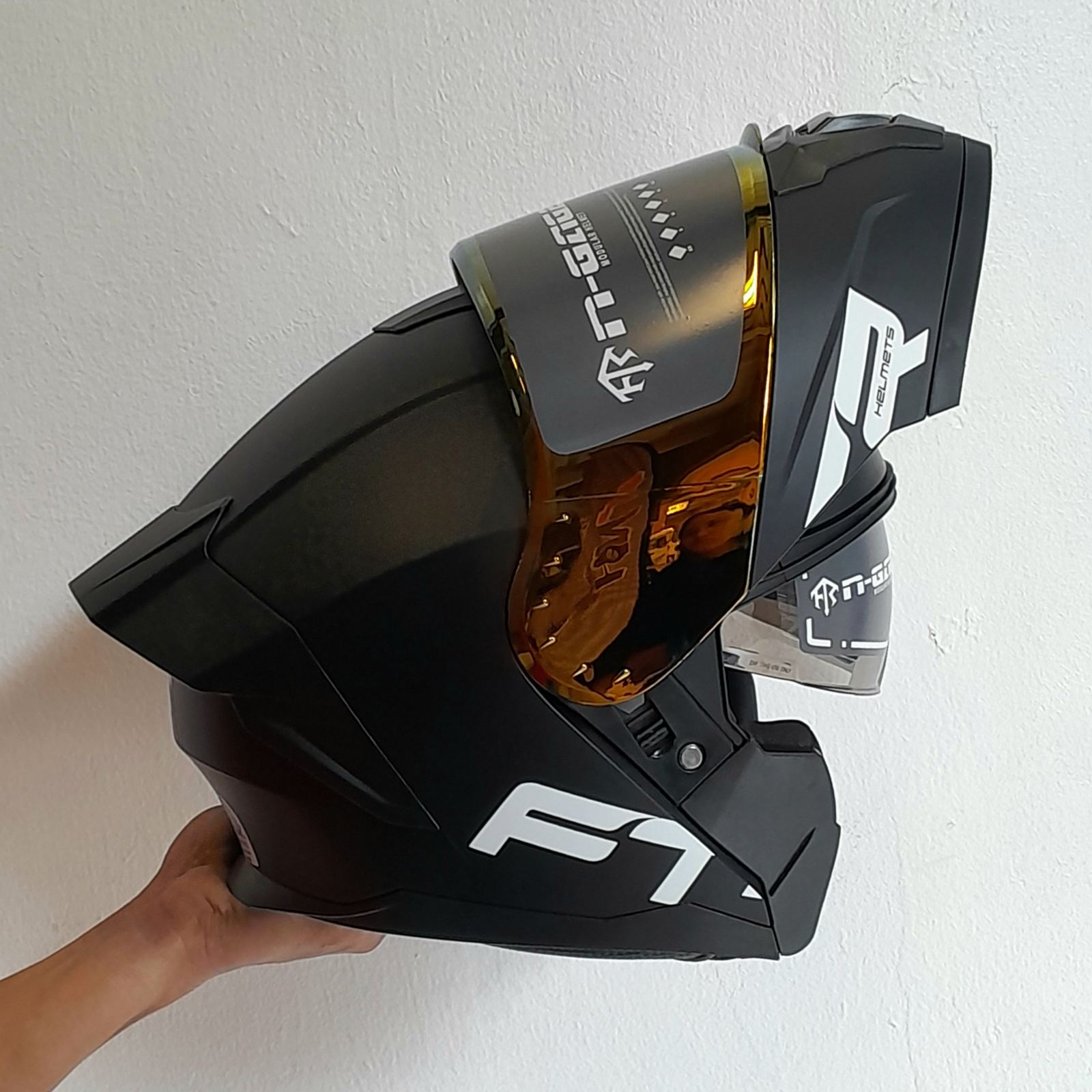 Helmet FTR Ngage Modular Dual Visor Solid Flip-Up Helmet 2990157 ...