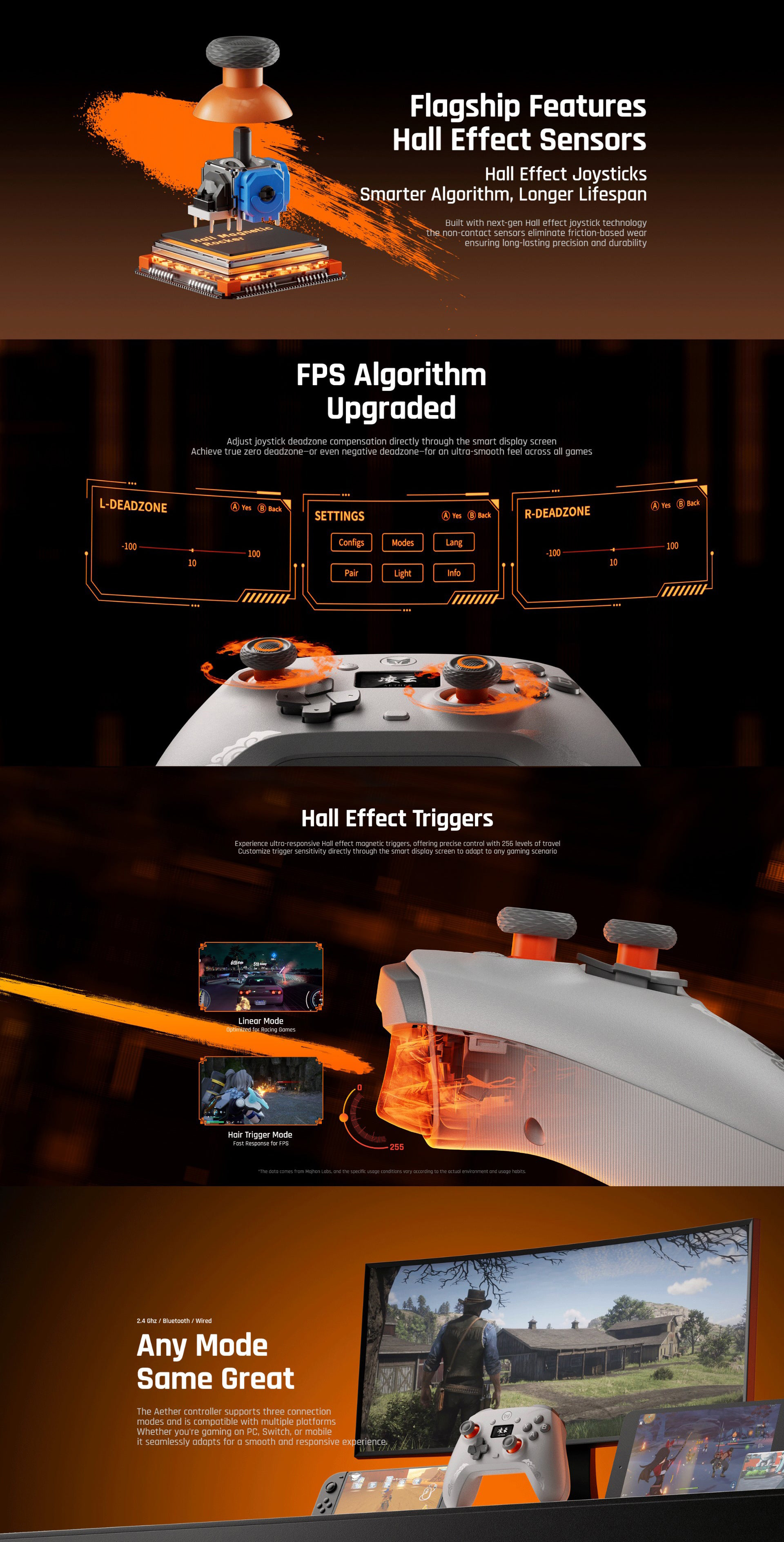 Bigbig Won Mojhon Aether Dual 1000Hz Polling Rate w/ Smart Display Hall ...