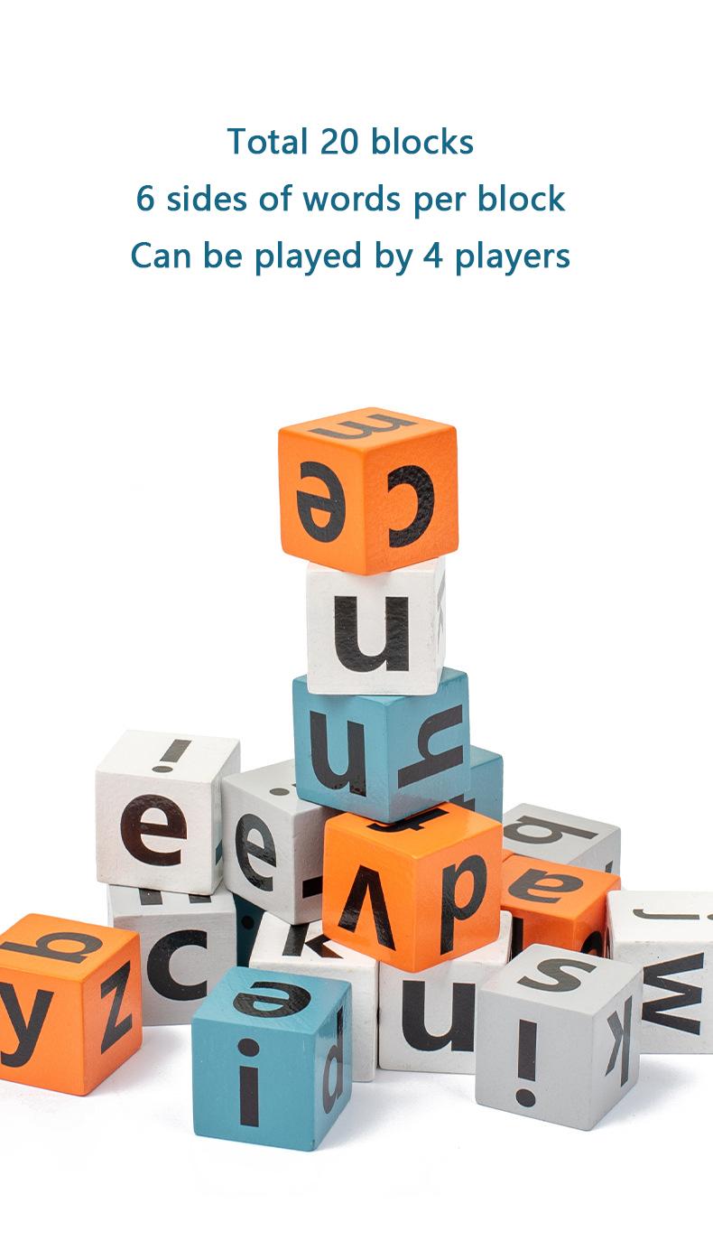 Children's Wooden Montessori Letters Block Cognitive Pairing Puzzle ...