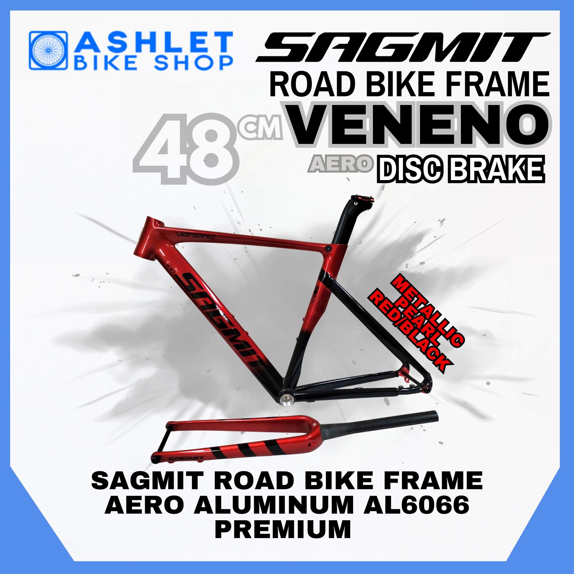 SAGMIT VENENO AERO Disc Road Bike Frameset 46CM / 48CM Aluminum AL6066 ...