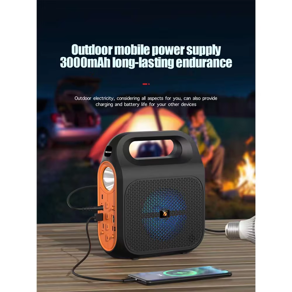 GTS-1768 Multifunctional Solar 4800mA Panlabas na Power Bank Bluetooth ...