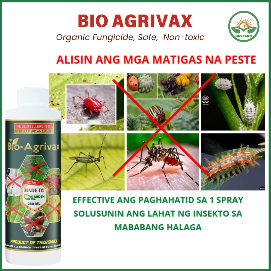 BIO AGRIVAX 500ML- Organic Fungicide Eliminates Over 100 Types Of Pests ...