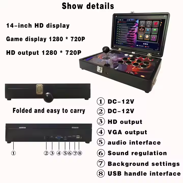 14-Inch Pandora DX Box 26800 in 1 Portable Arcade Console Box 720P HD Console Classic Retro ...