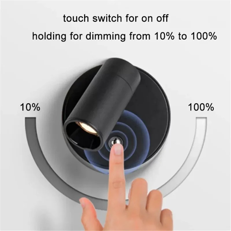 Spotlight Touch 2000mAH Magnetic Base Led Wireless Wall Light USB ...
