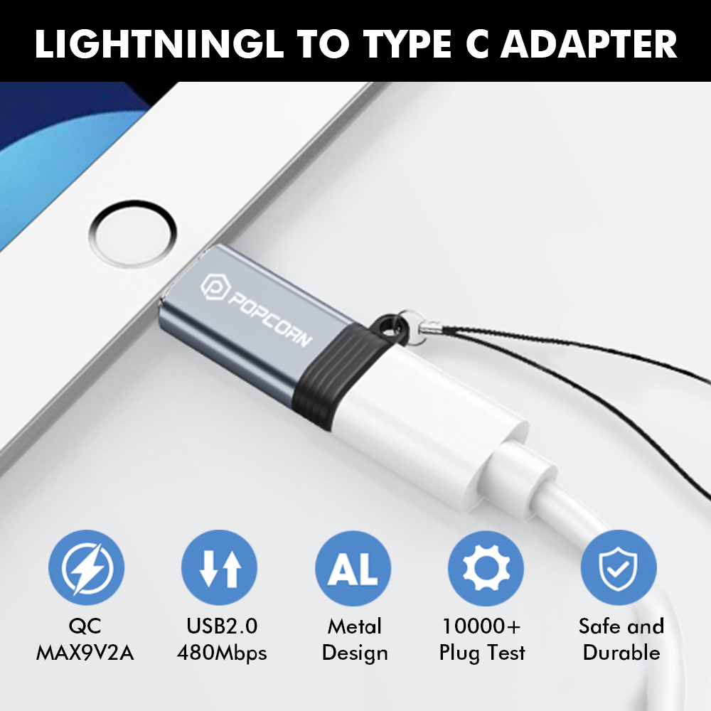 Popcorn USB C Adapter, Support Charging & Data Transfer,Type C Charger ...