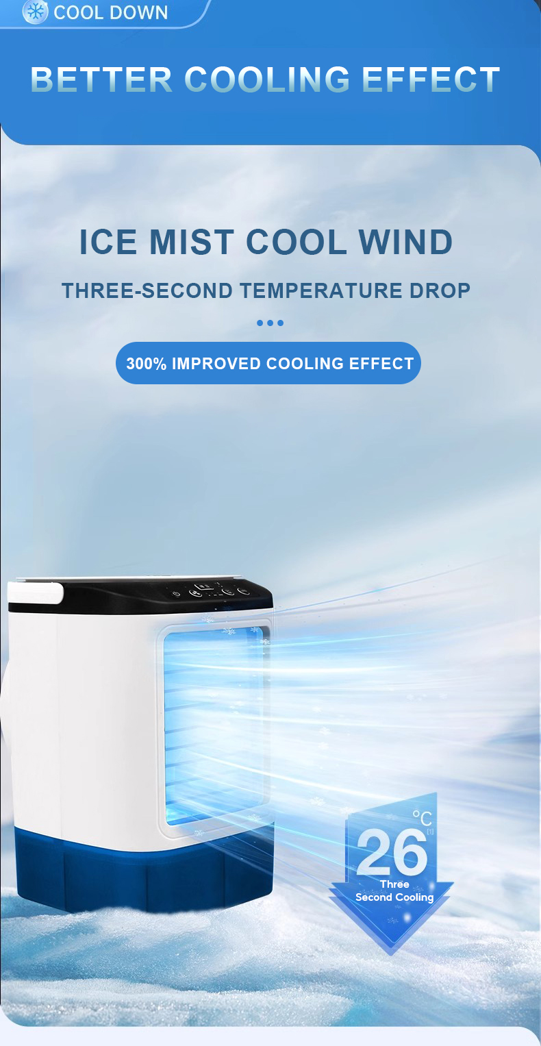 TIXX Air Cooler humidifier Desktop Fan USB Mini Portable Aircons fan ...