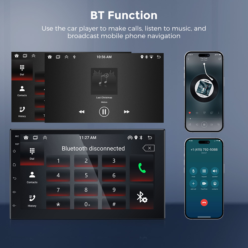 GEARELEC 7 Inch Android Head Unit Touch Screen Car Stereo With ...
