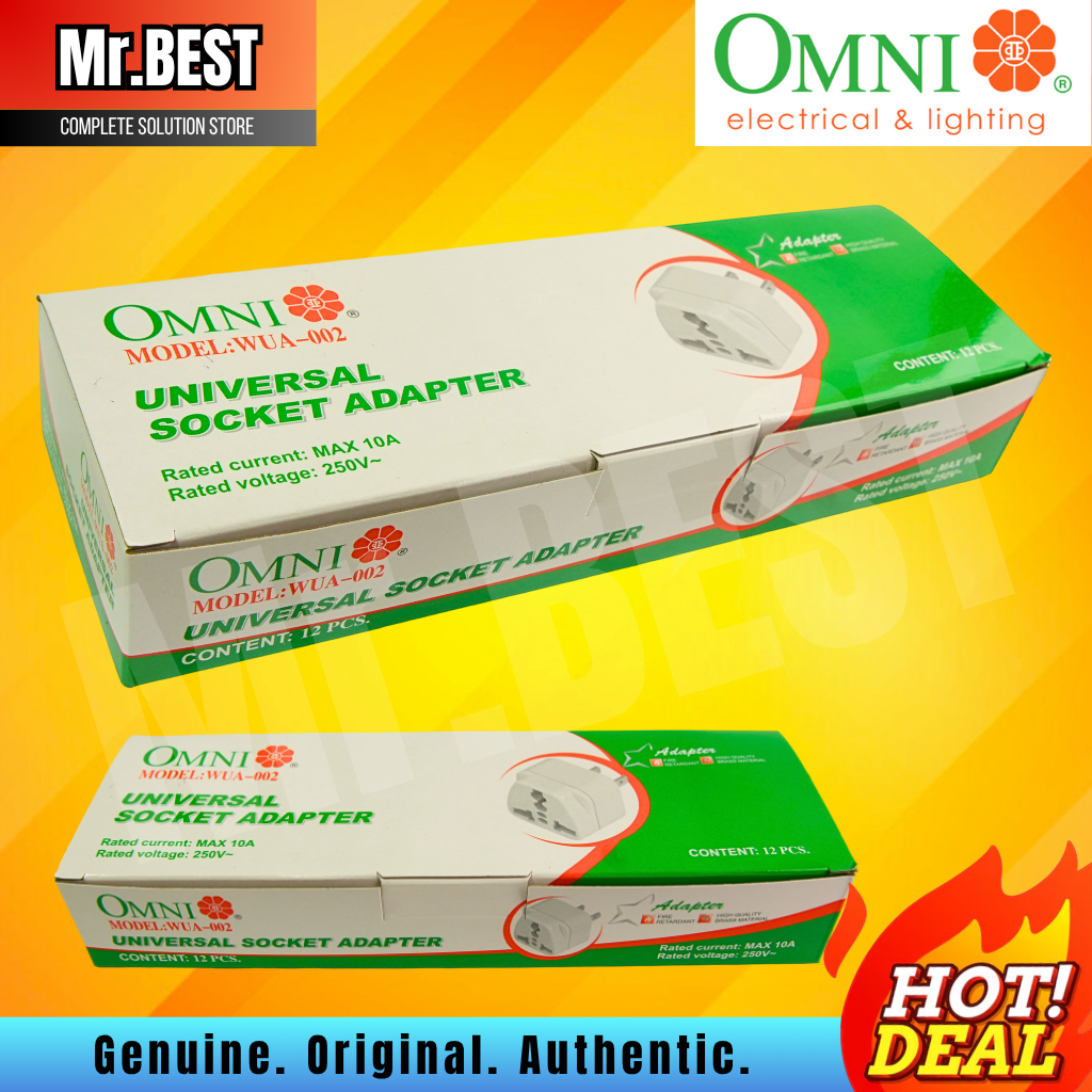 OMNI Universal Socket Adapter – With Switch (WUS-102) & Without Switch ...