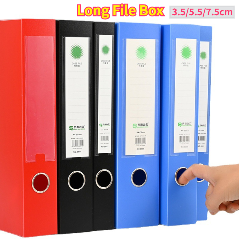 5/10pcs File Folder Box Long Document Box 3.5/5.5/7.5cm File Paper ...