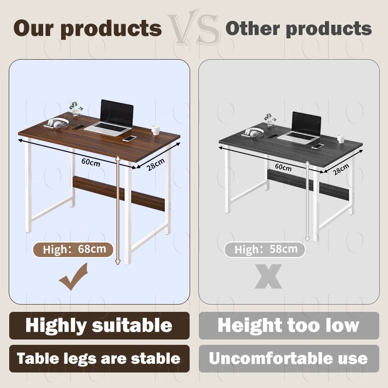 60 cm Minimalist Computer Desk Mini Modern Study Home Solid Wood Office ...