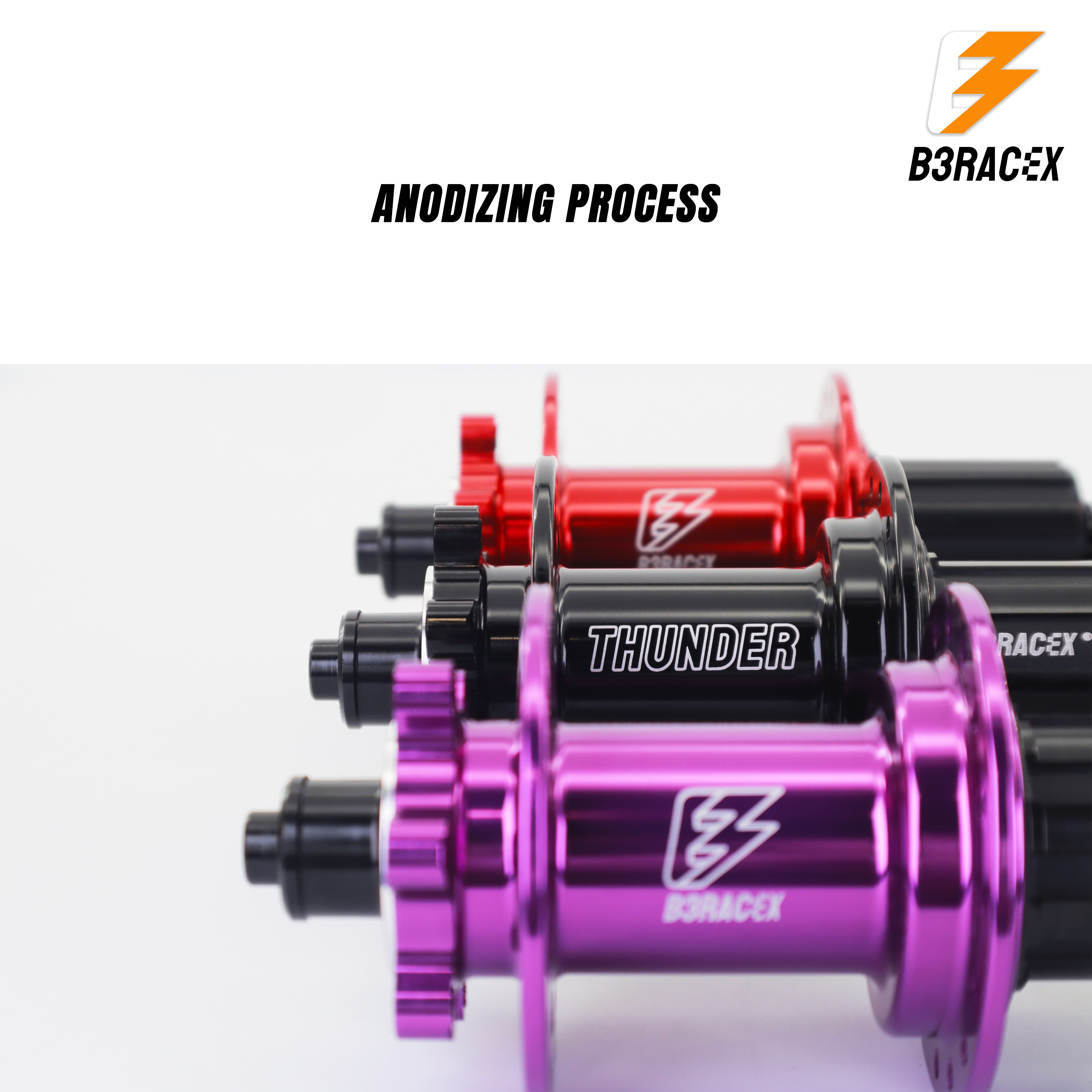 B3RACEX Thunder MTB Hub 6-Pawl 3-Tooth 32H 7 Bearing HG/XD/MS Freehub ...