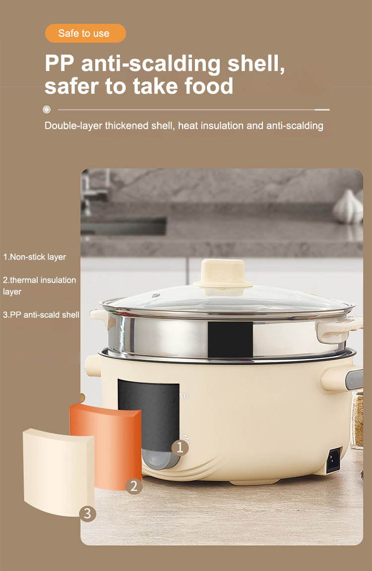 5L Large Capacity Electric Cooker 1000W Multifunctional Electric Cooker ...