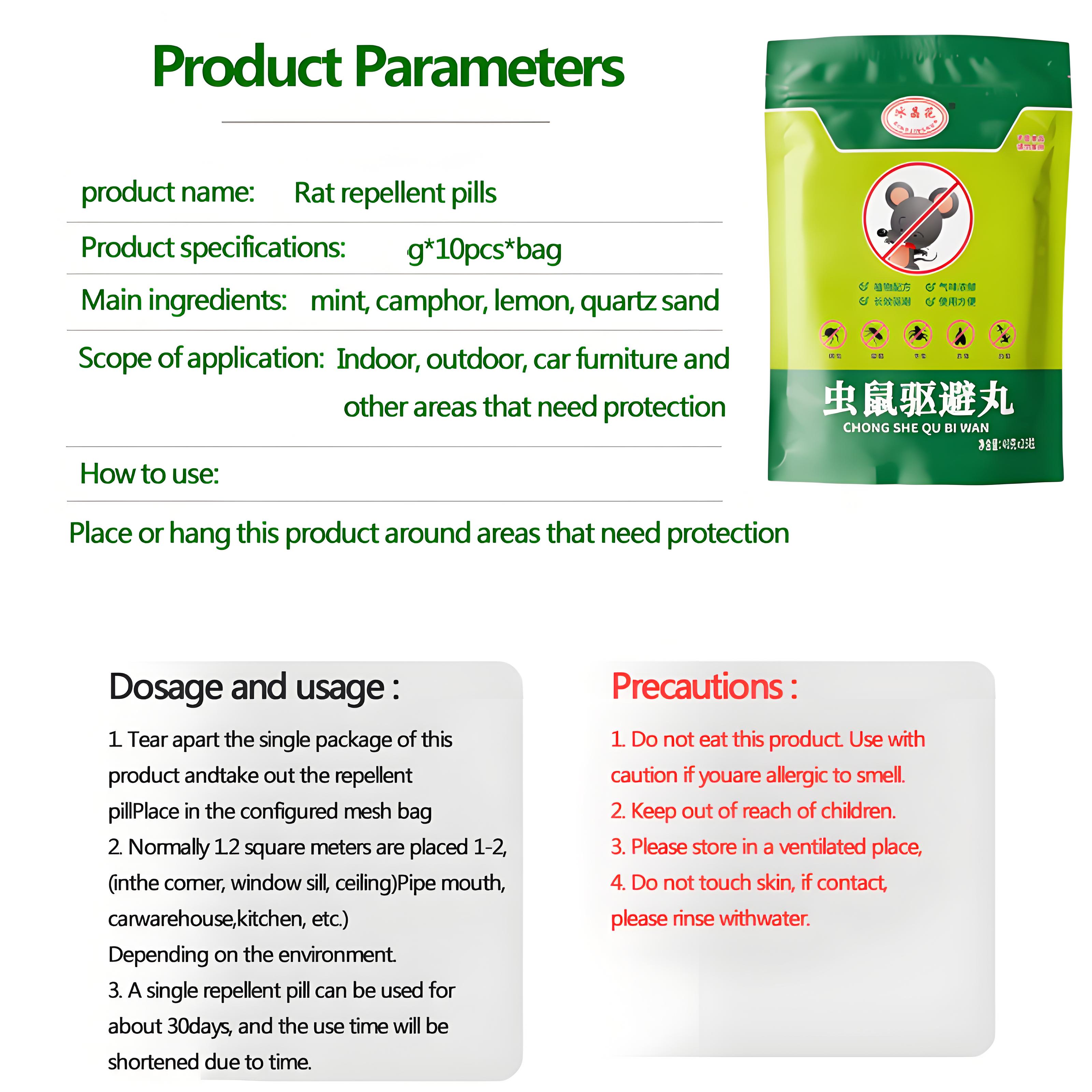 Long-Lasting Effect 100% Expel anti rat rat repellent for home 老鼠藥驱赶 ...