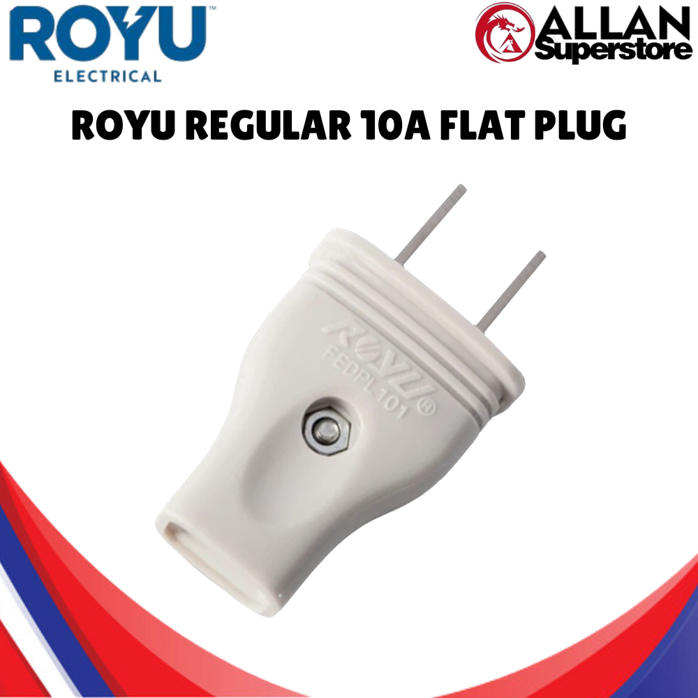 Royu 10A 250V Electrical Plug (Standard 2-Pin) – Heavy Duty, Heat ...
