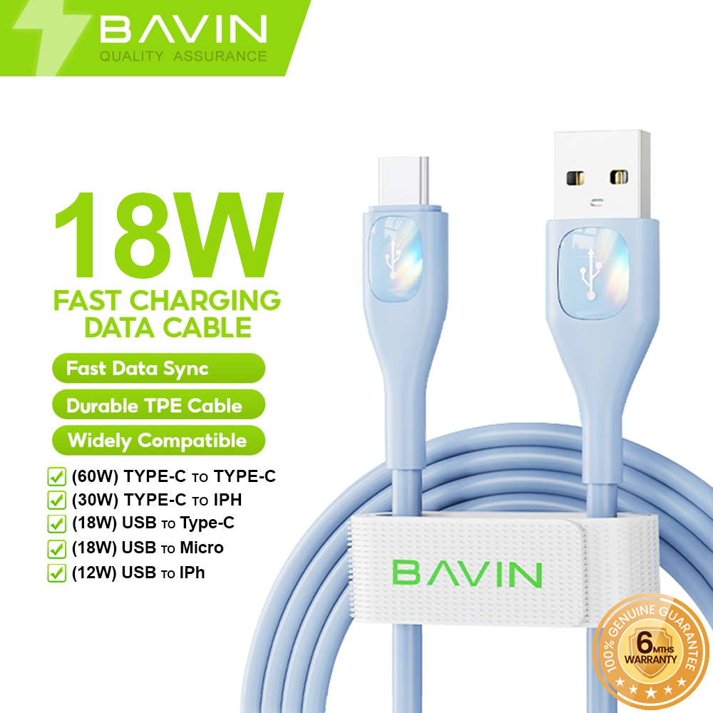 BAVIN CB285 Candy Series PD 30W/12W 1.2m Fast Charging Cable for iPh ...
