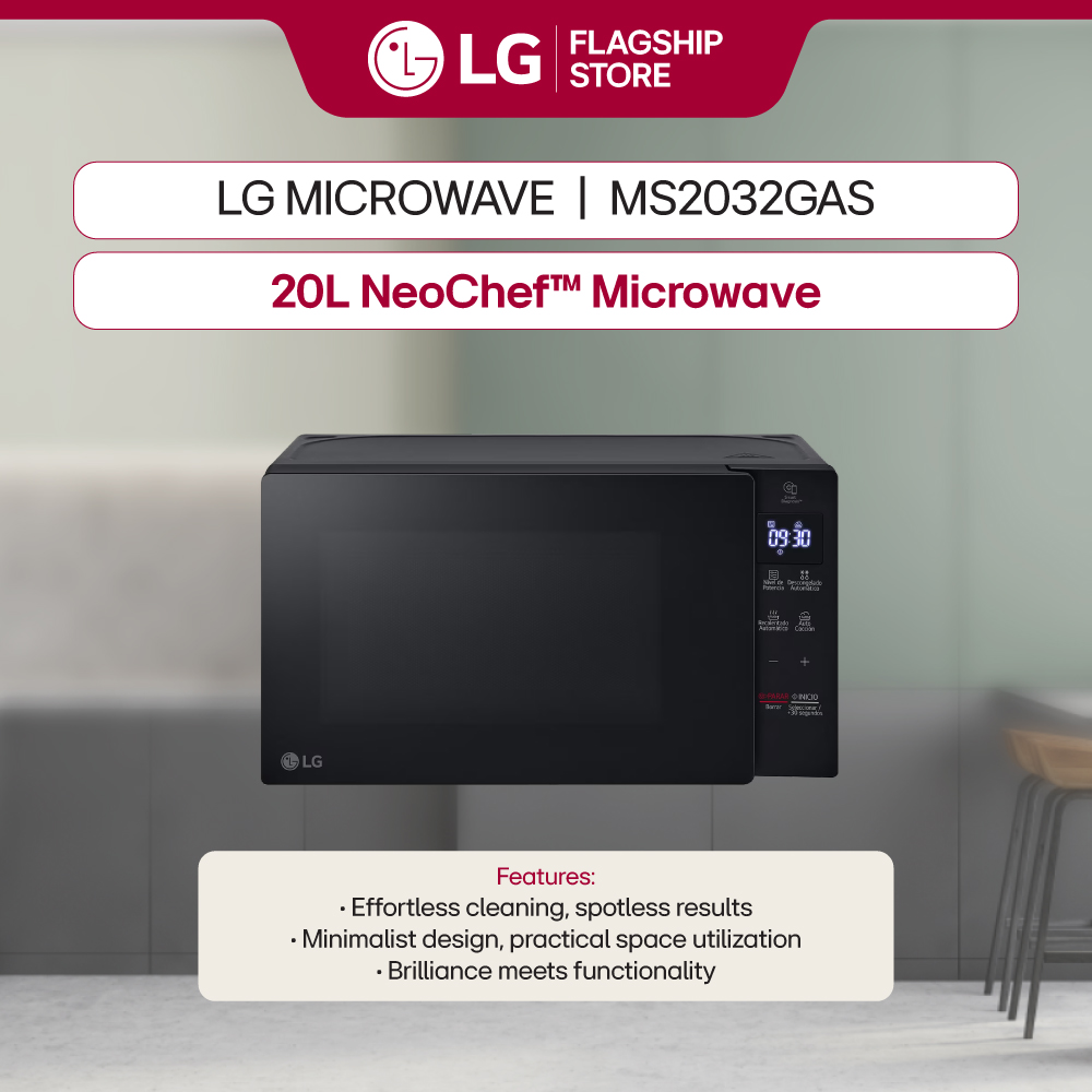 LG 20L NeoChef™ Non-Inverter Microwave Oven in Black MS2032GAS | Shopee ...