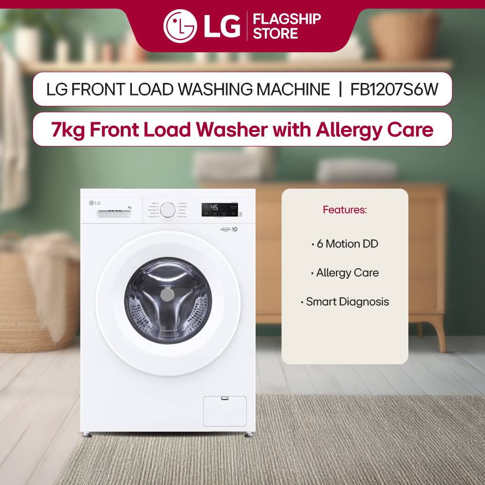 LG Front Load Washing Machine - 7KG Front Load Washing Machine with ...