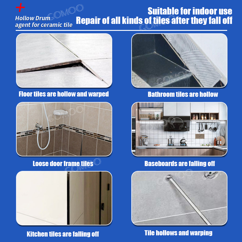Just Need 1mm Gap 】 Floor Tile Glue Adhesive Repair With pipe design Solve all tile problems ...