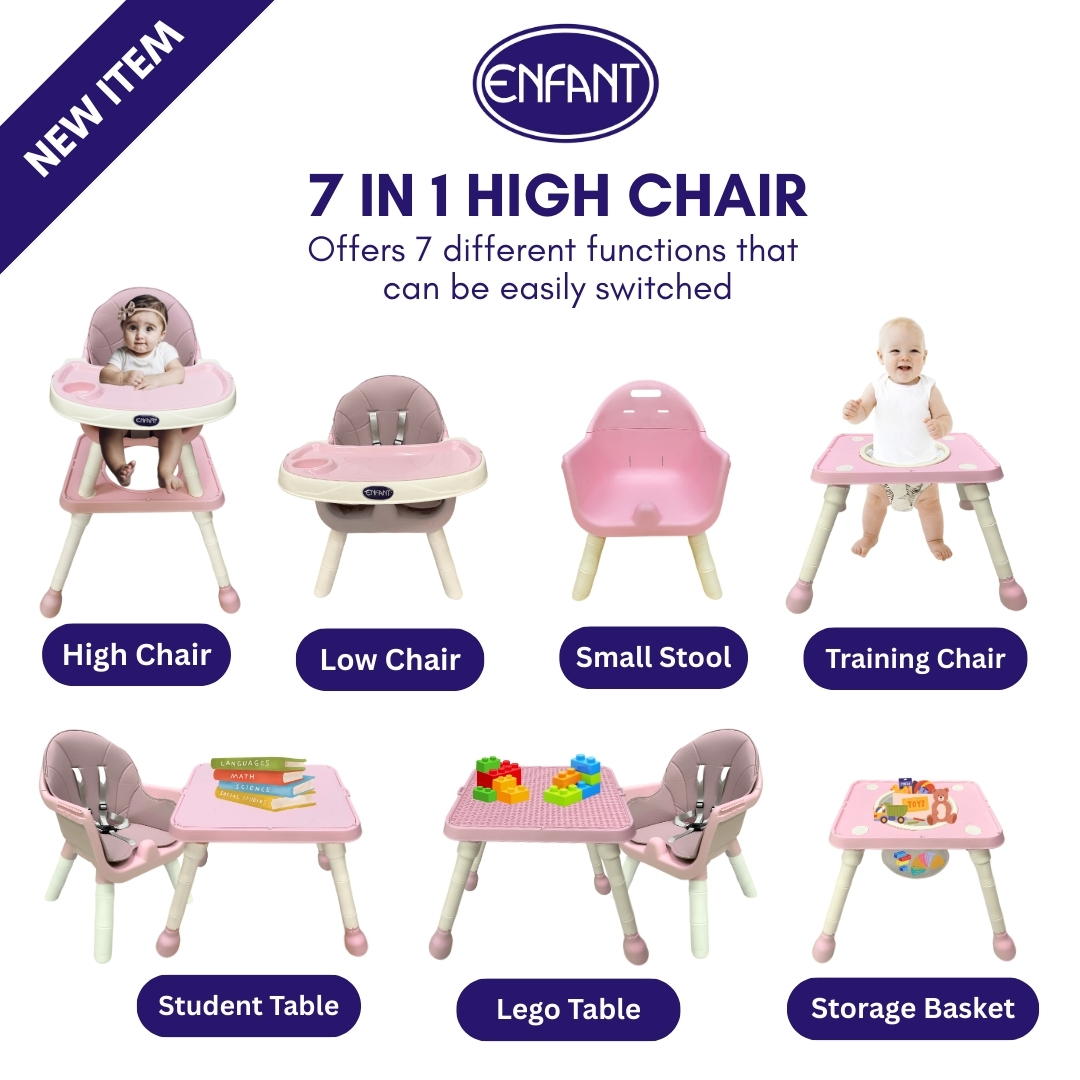 ENFANT BABY HIGH CHAIR 7 IN 1 | Shopee Philippines