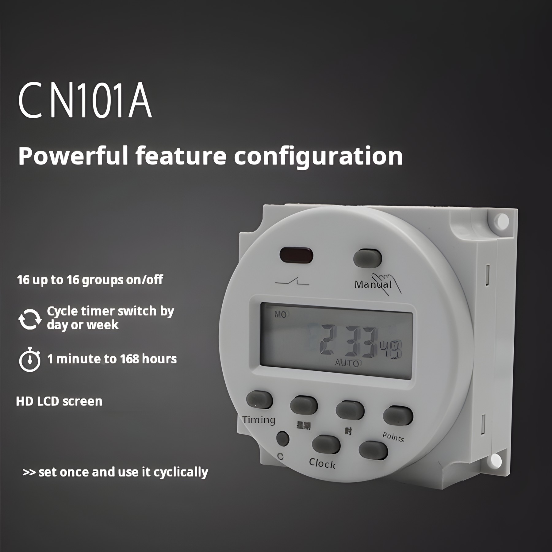 SINOTIMER 220V Weekly 7 Days Digital Programmable Timer Power Control ...