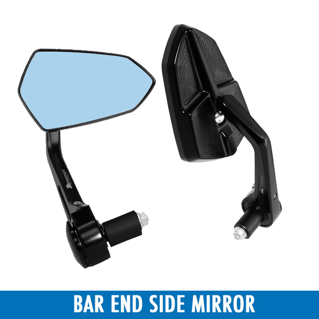Baphomet Premium Bar End Side Mirror Line Art Design Universal Fully ...